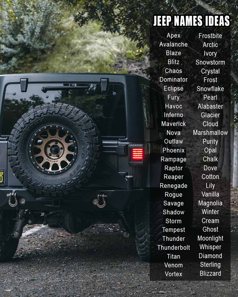 500 Badass Jeep Name Ideas with Meaning