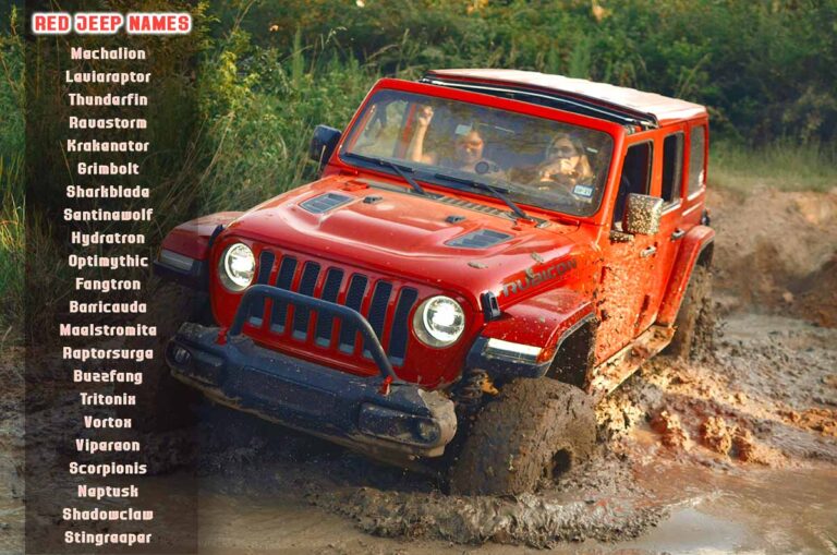 200 Creative Red Jeep Names with Meaning