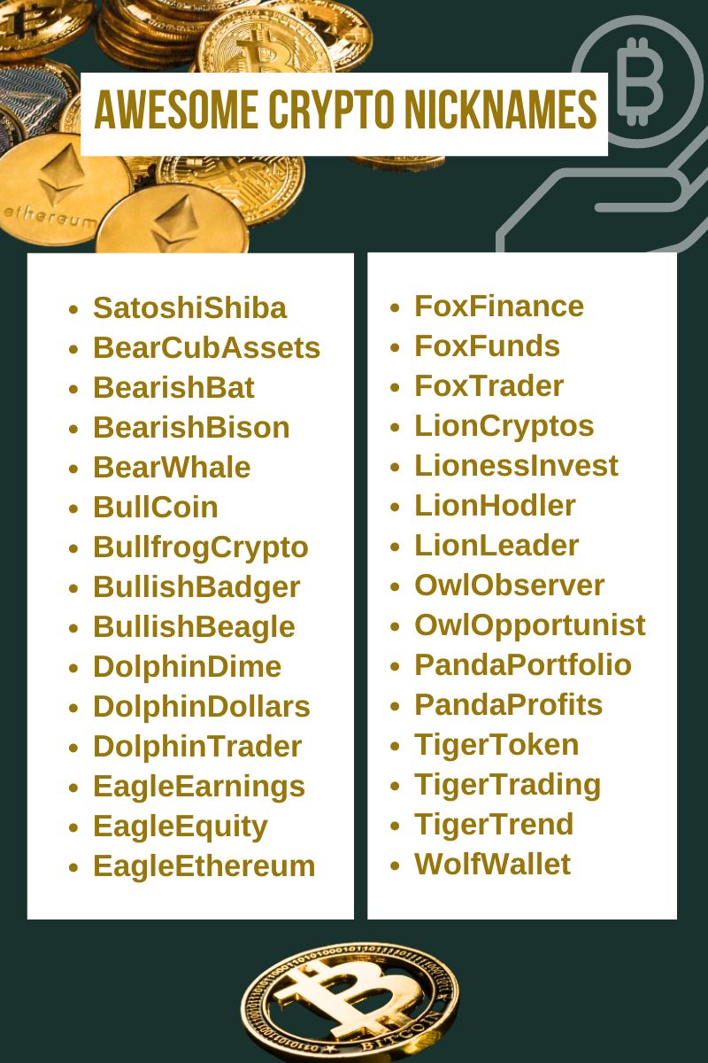 200 Awesome Crypto Nicknames for Cryptocurrency Lovers